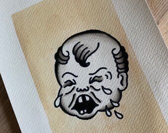 Cry Baby Tattoo - Etsy