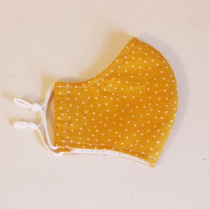 Yellow Polka Dot Mask - Etsy