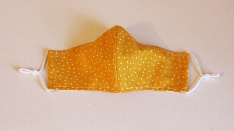 Yellow Polka Dot Mask - Etsy