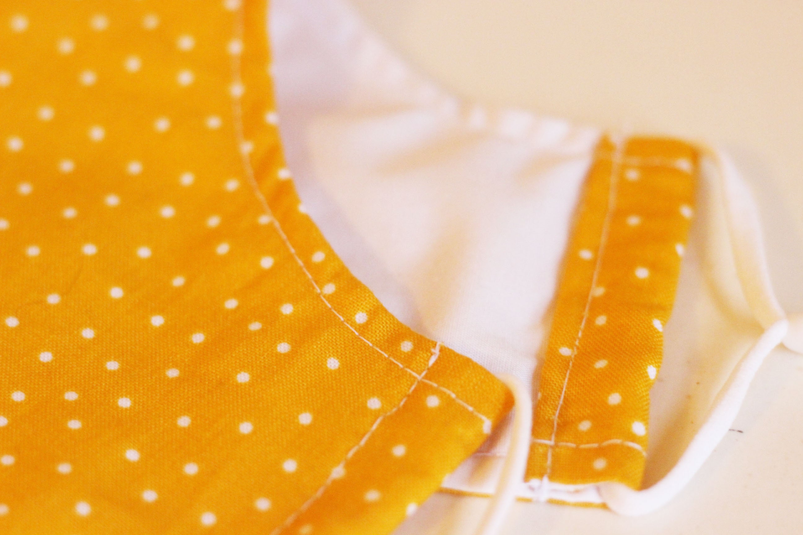 Yellow Polka Dot Mask - Etsy