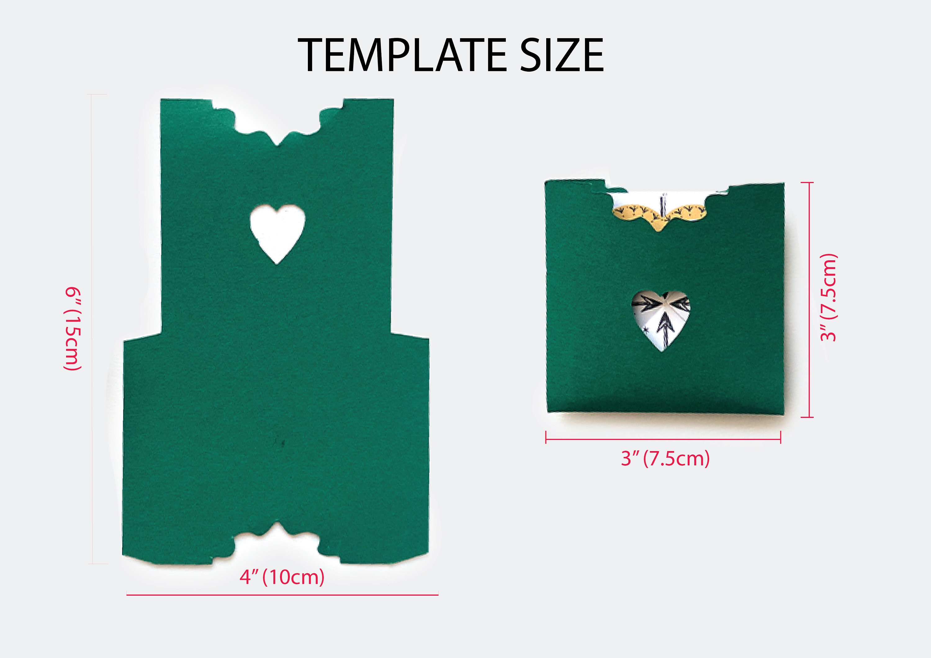 Printable Heart Square Envelope Template X Love Valentine Puzzle Purse ...