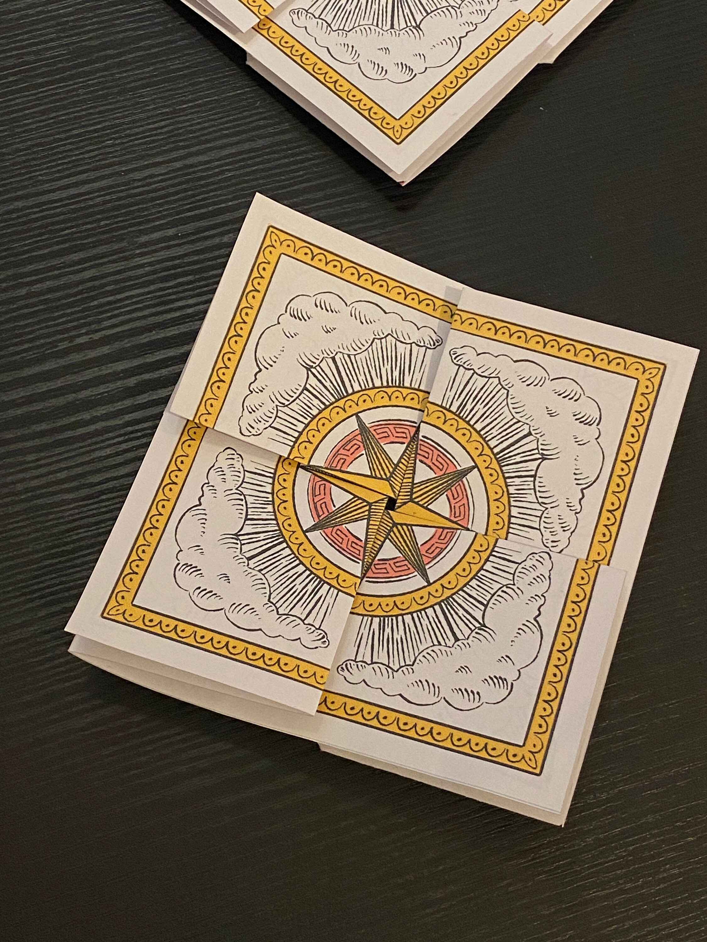 DIGITAL FILE - Origami Card, Twist Fold Card, Love and Heart Printable ...