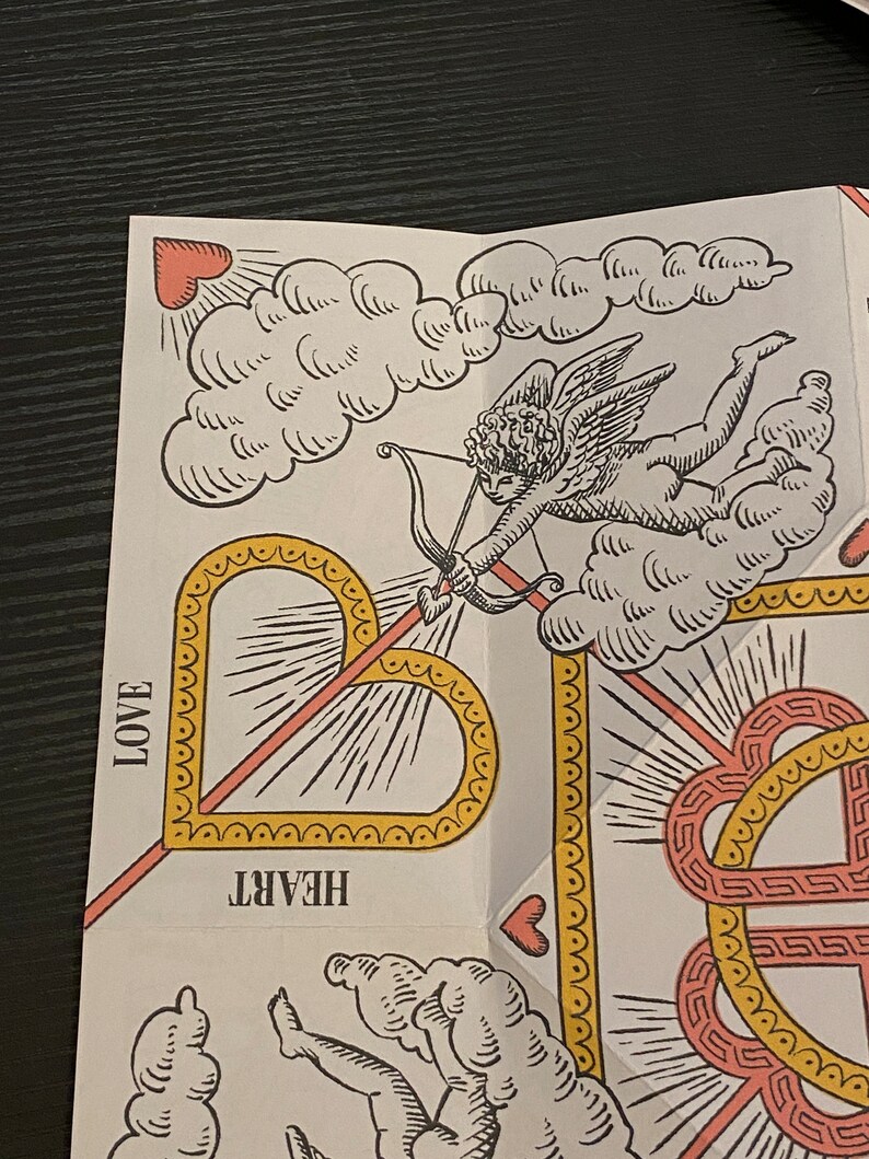 DIGITAL FILE Origami Card, Twist Fold Card, Love and Heart Printable ...