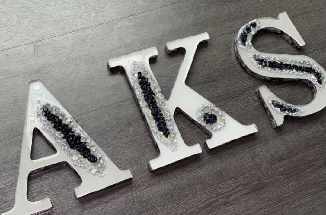 Personalized Crystal Geode Wall Letters With Sonogram | Unique Nursery ...