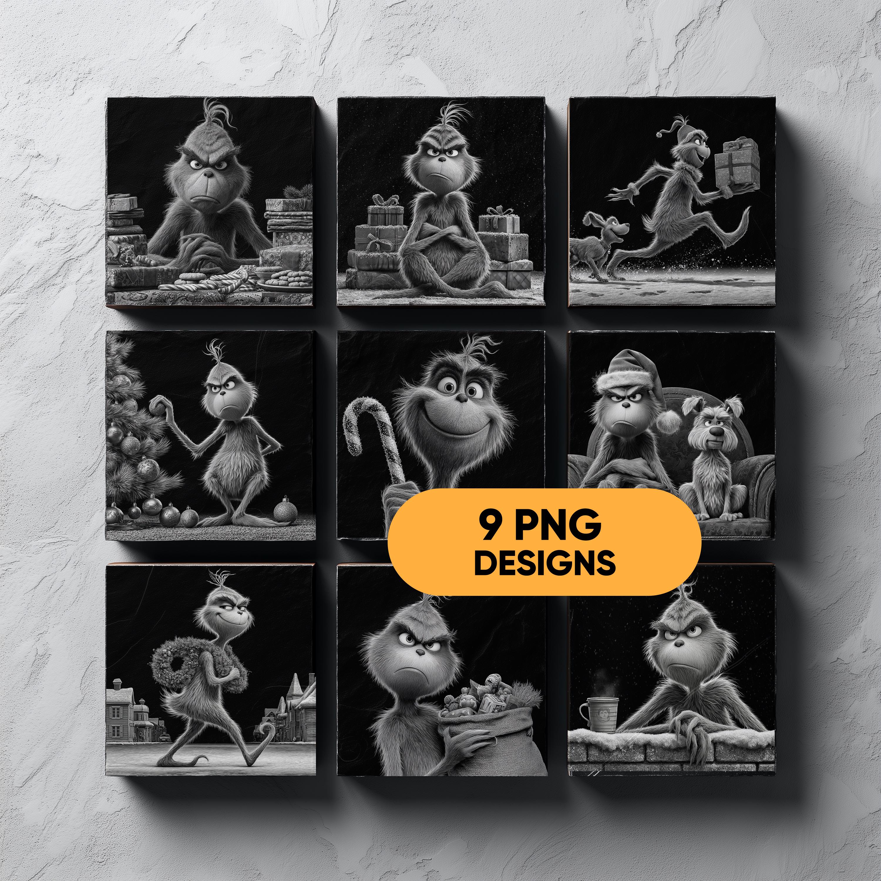 Grinch Slate Coaster PNG, Christmas Engraving Files, Laser Illusion ...
