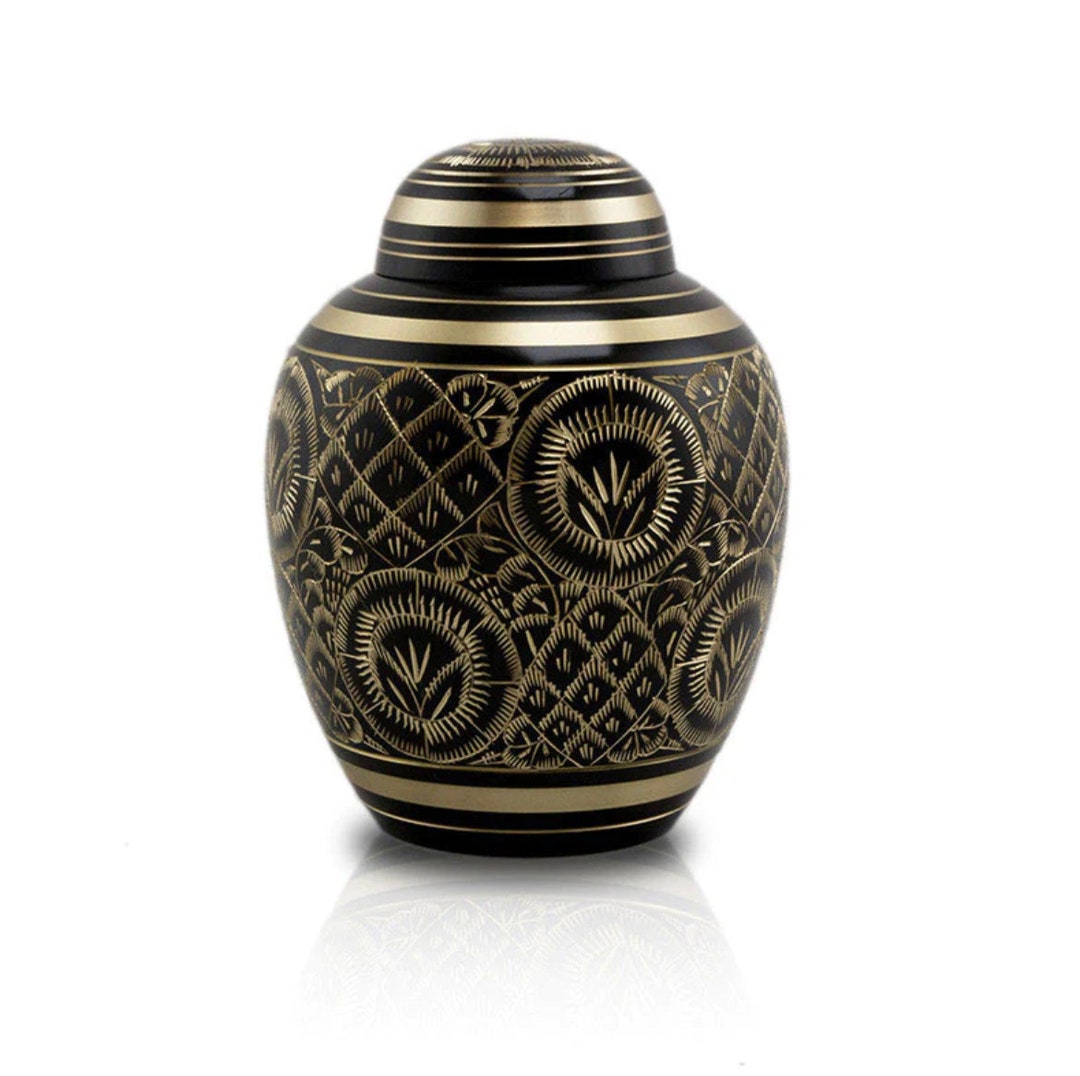 Radiance Black and Gold Memorial Cremation Urn - Etsy