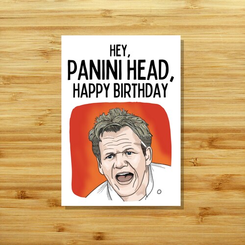 A Birthday Card Inspired by Gordon Ramsay From 'kitchen | Etsy