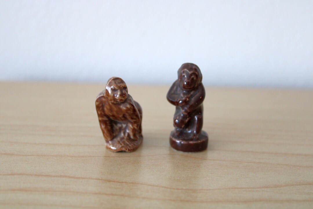 Pair Vintage Monkey Figurines Miniatures - Etsy