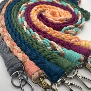 CUSTOM! Macrame Lanyard , Braided Lanyard for ID and Keys ,macrame ...