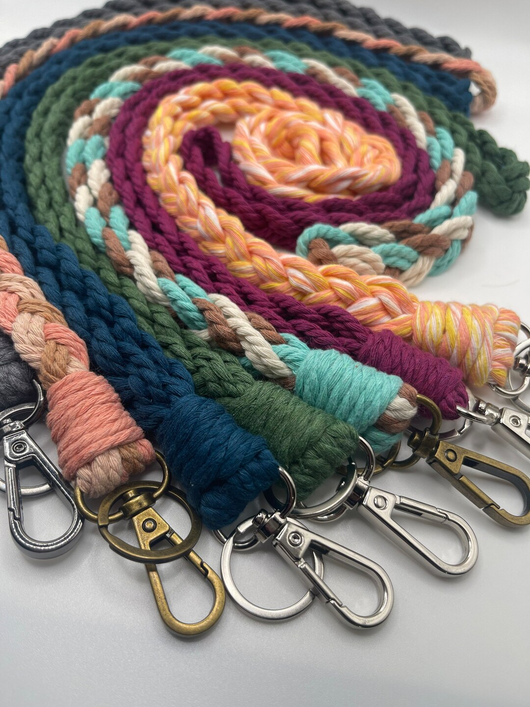 Macrame Lanyard Custom Made to Order Macrame Braided Lanyard - Etsy