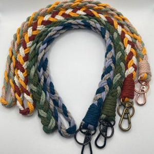 CUSTOM! Macrame Lanyard , Braided Lanyard for ID and Keys ,macrame ...