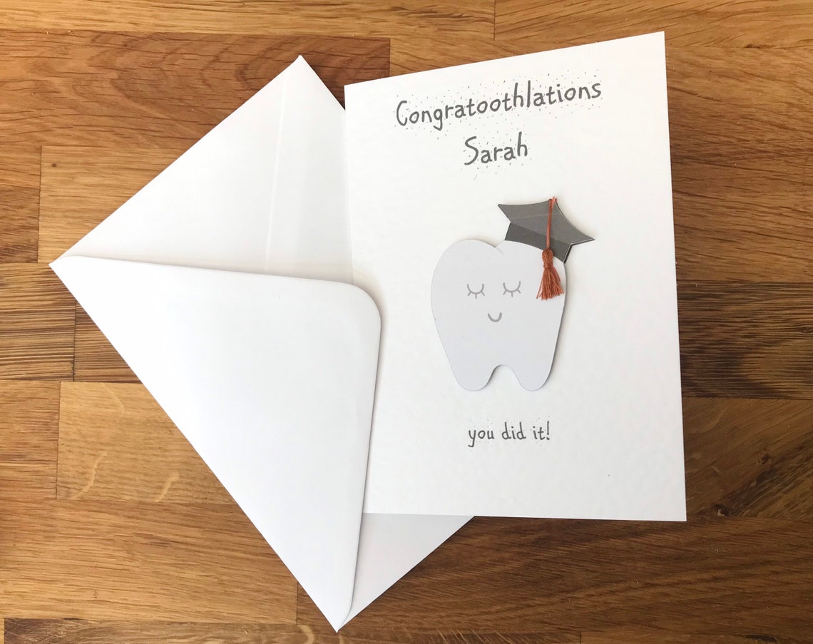 Personalised Dental Graduation Congratulations Card Passing | Etsy