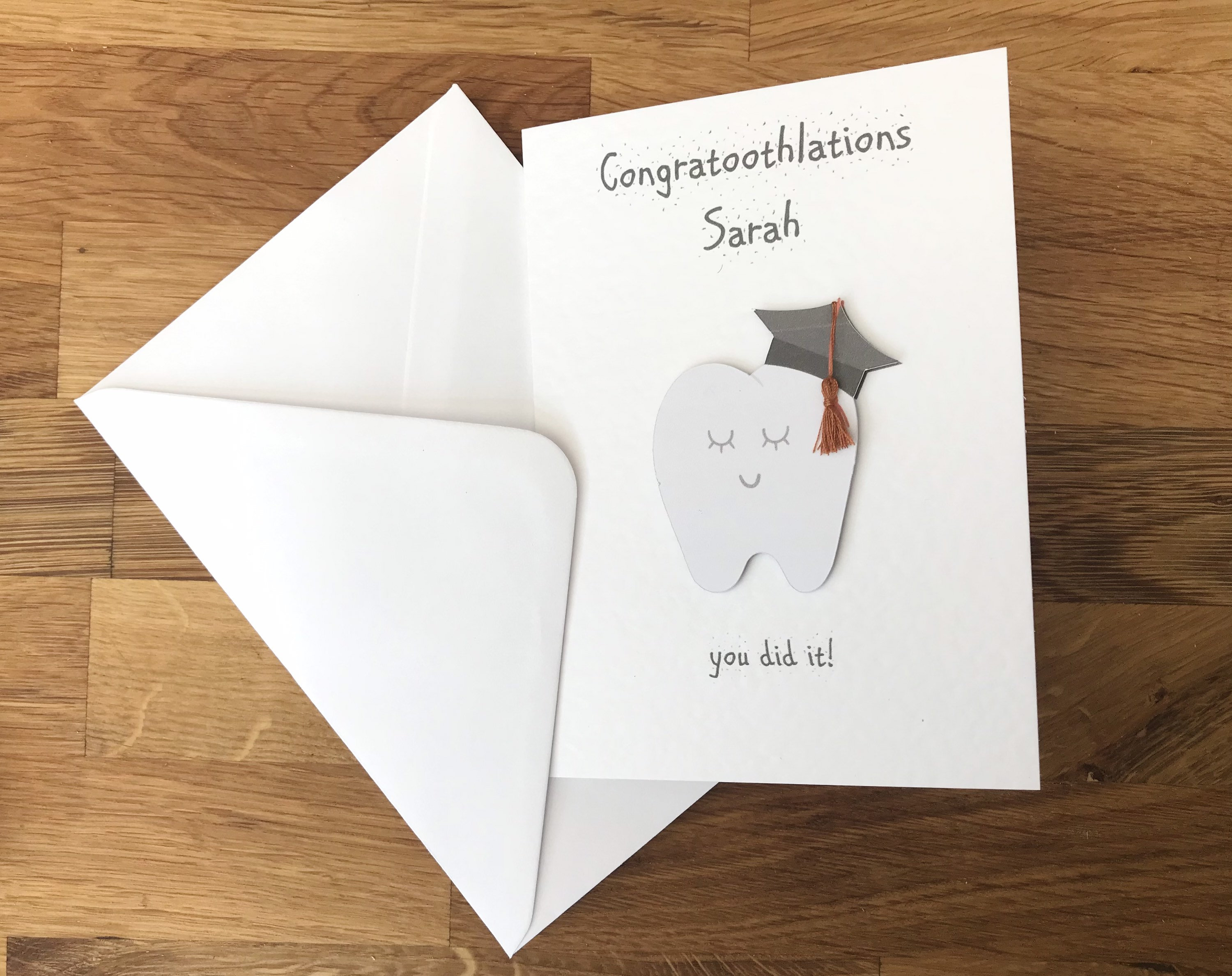 Personalised Dental Graduation Congratulations Card Passing - Etsy