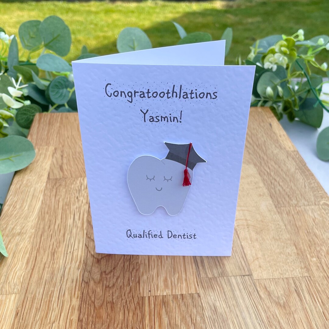 Personalised Qualified Dentist Congratulations Card, Passing Exams ...