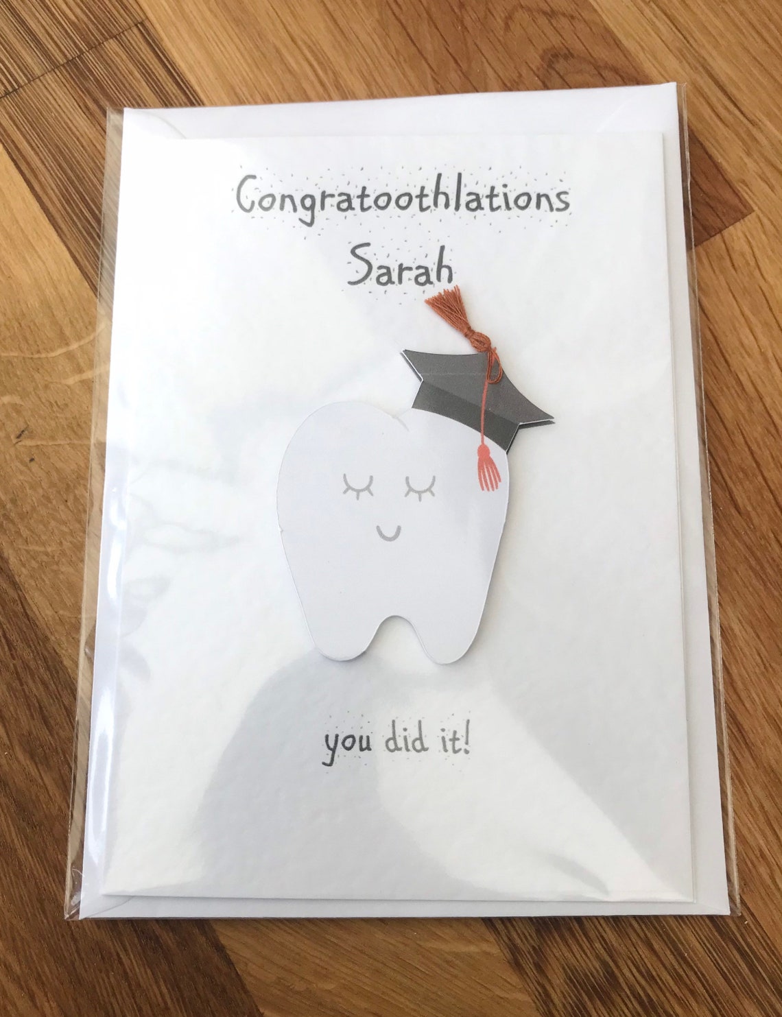 Personalised Dental Graduation Congratulations Card Passing | Etsy