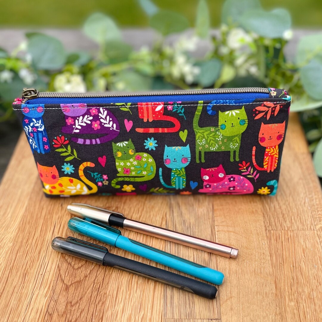 Cat Pencil Case, Cat Lover, Pencil Pouch for Girls, Pen Case, Makeup ...