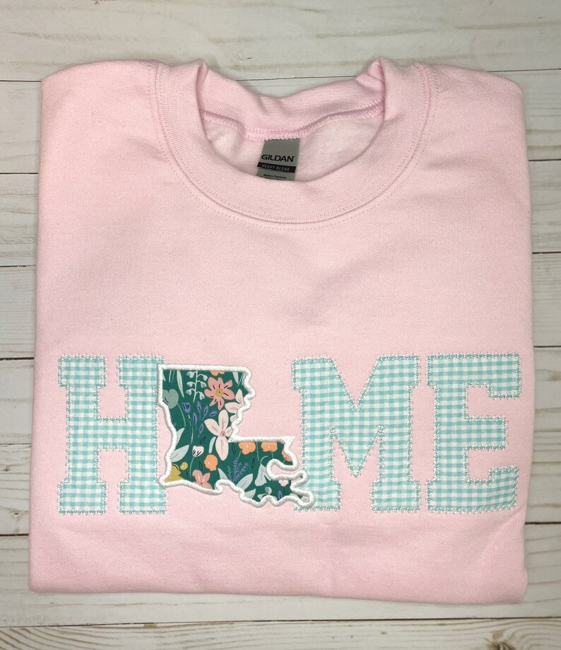 State home Embroidered Sweatshirt State Pride - Etsy