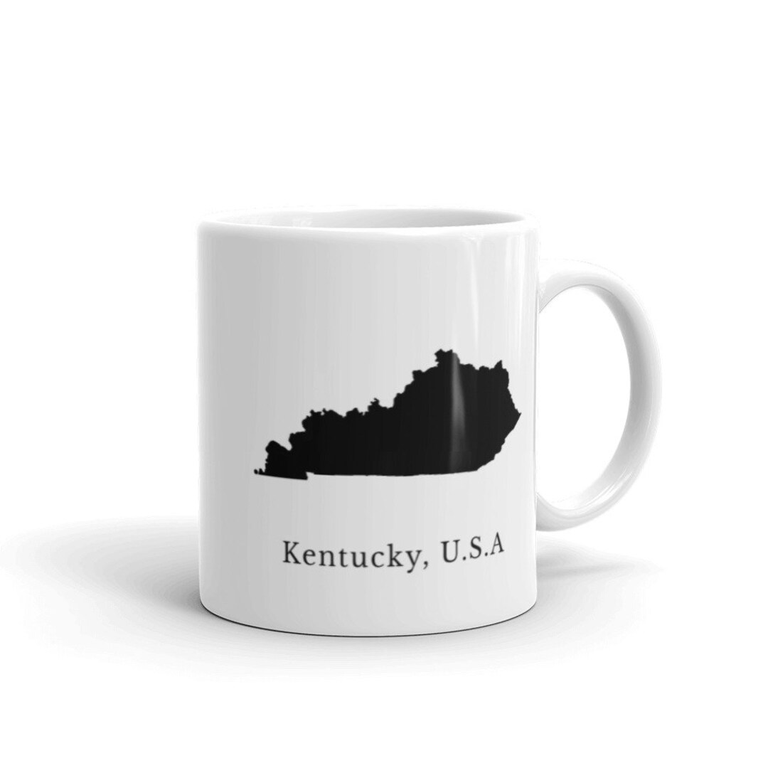 Kentucky State Map Ceramic Mug, USA Souvenir - Etsy