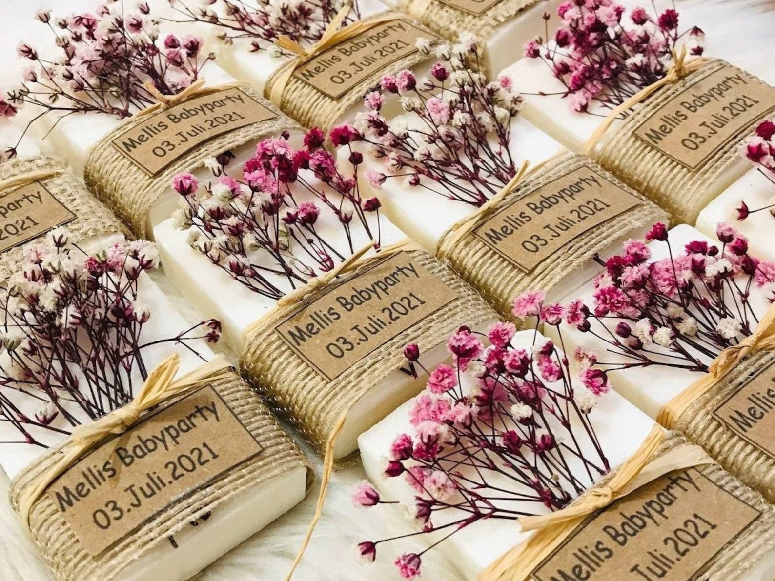 1-100pcs Personalized Wedding Shower Rustic Guest Soaps Birthday Party ...