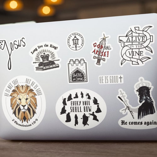 Christian Stickers Large 10-sticker Pack King Jesus Mega - Etsy