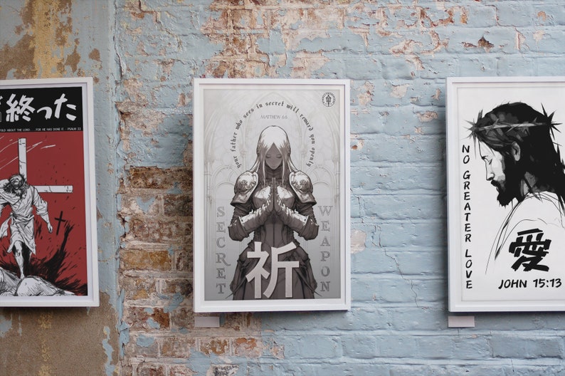 Christian Anime Prints 7-pack Japanese Bible Verse Anime Posters for ...