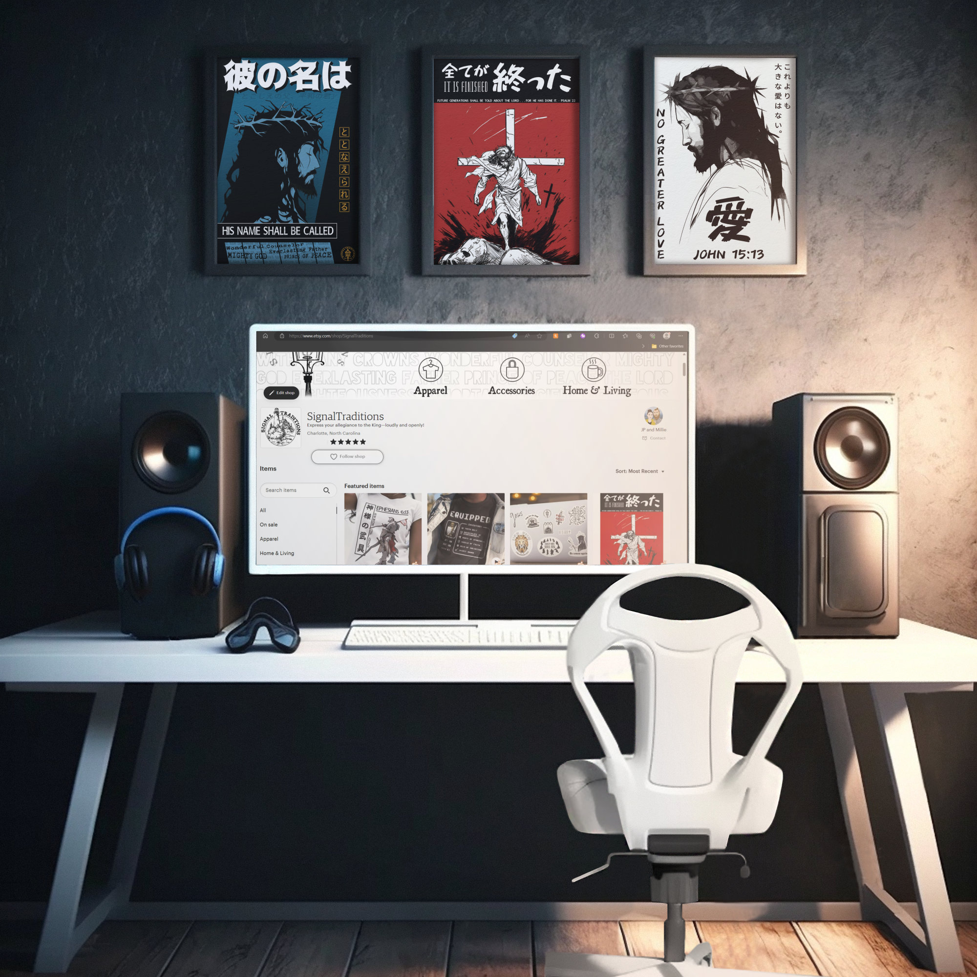 Anime Bible Verse DIGITAL PRINT it is Finished Christian Anime Poster ...