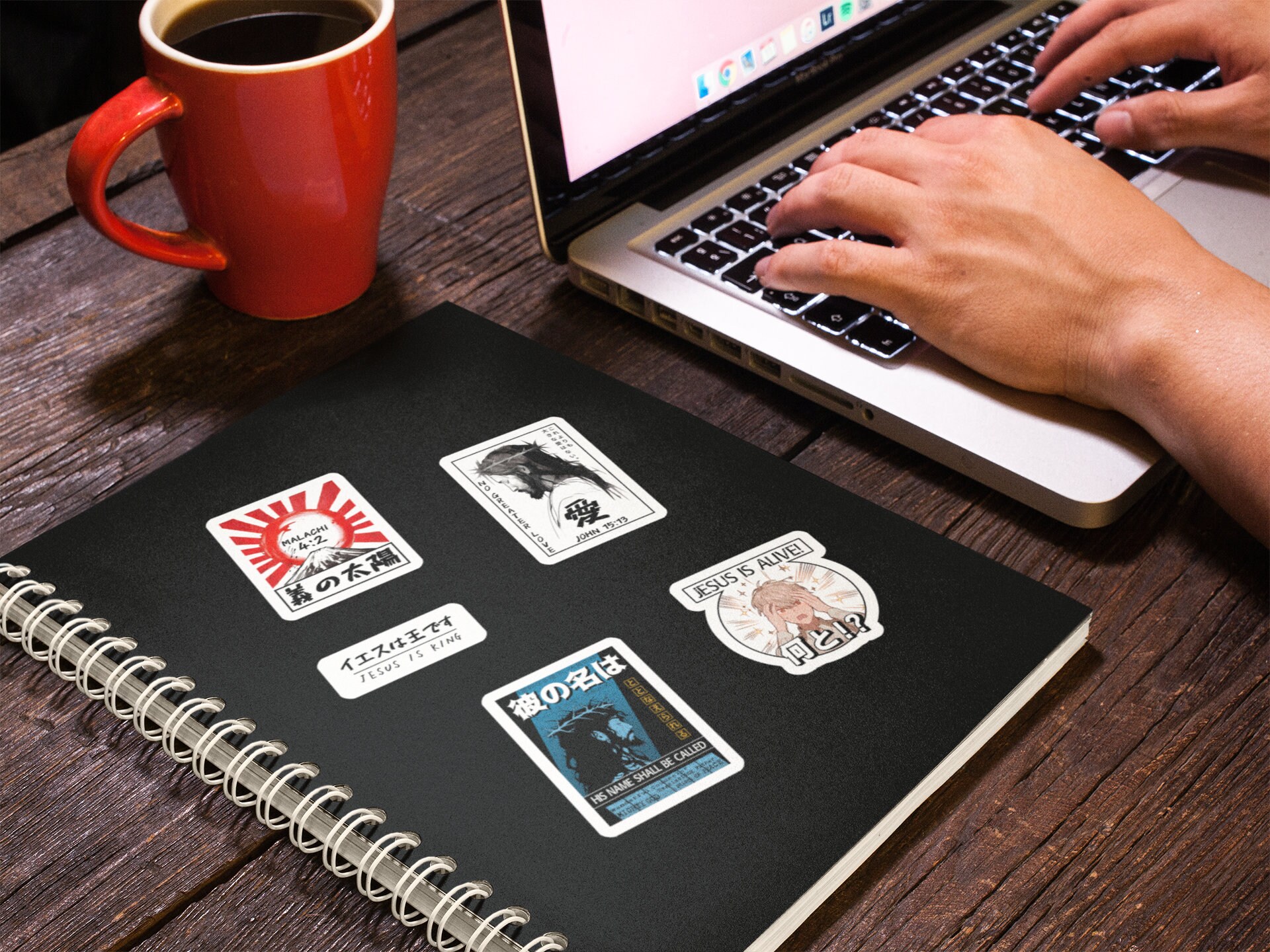 Anime Laptop Decals Christian Sticker Pack - 5 Christian Anime-style ...