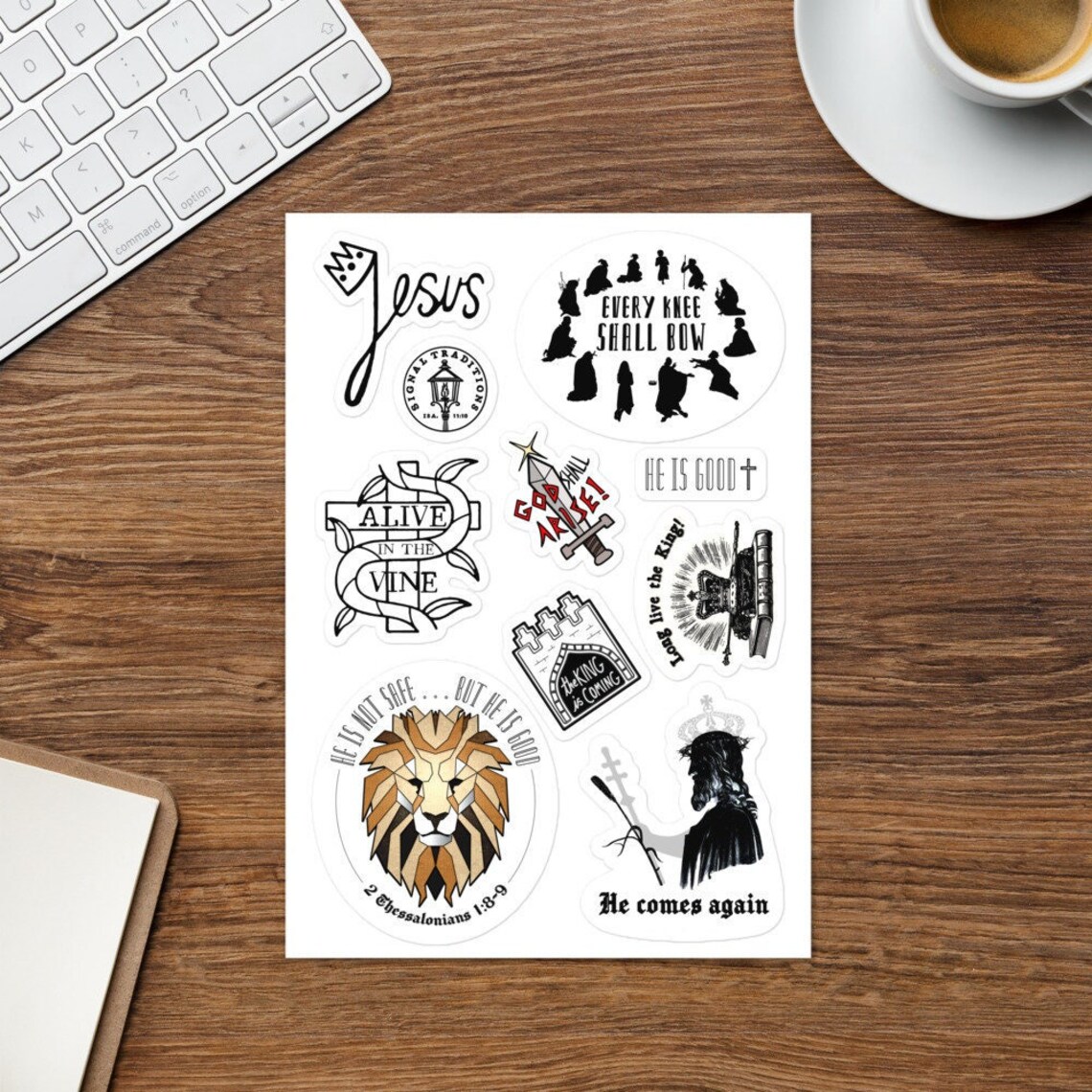 Christian Stickers Large 10-sticker Pack King Jesus Mega - Etsy