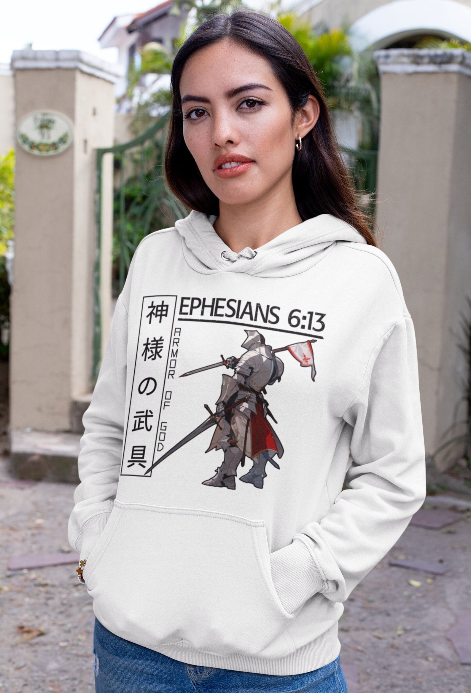 Christian Anime Hoodie Armor of God Bible Hoodie Anime Hoody Gift Bible ...