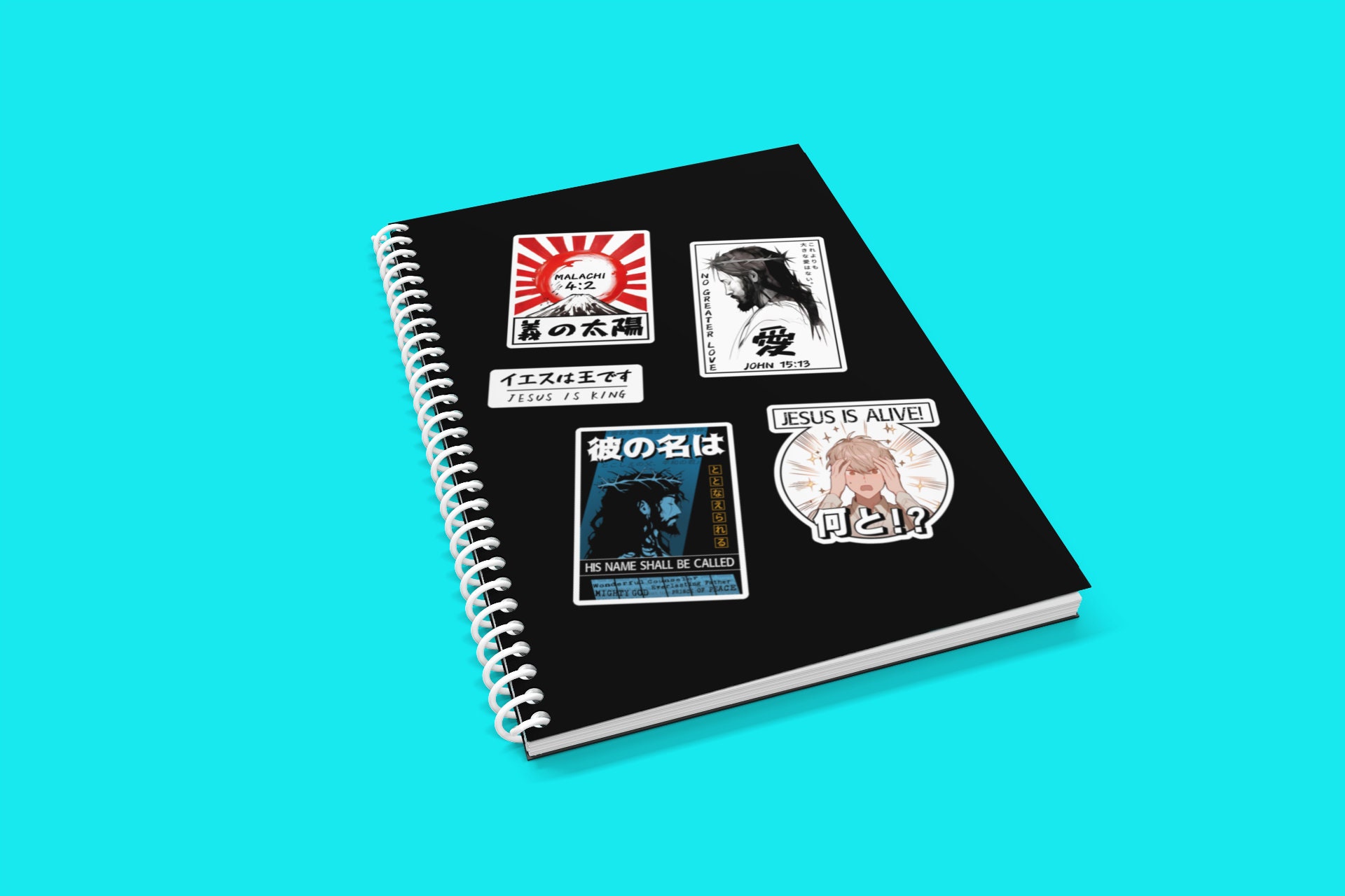 Anime Laptop Decals Christian Sticker Pack - 5 Christian Anime-style ...
