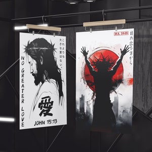 Christian Anime Prints 7-pack Japanese Bible Verse Anime Posters for ...