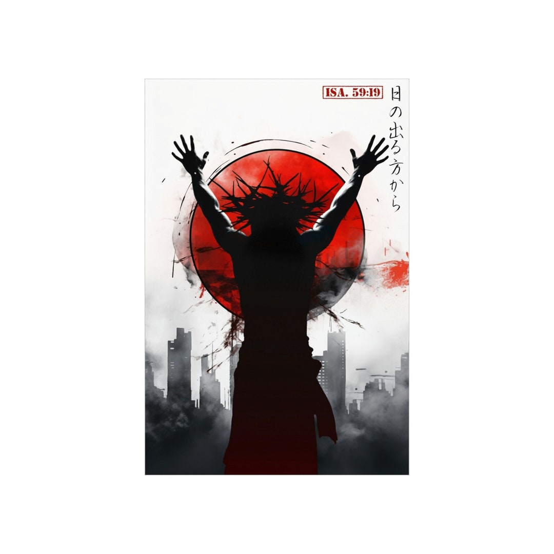 Christ the Rising Son - Anime-style Christian Aesthetic Wall Art (NO ...