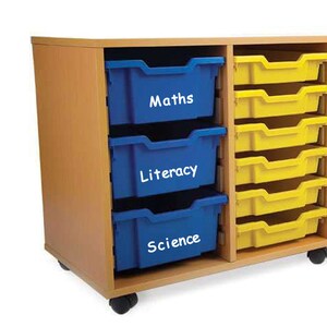 20 X Teacher School Tray Labels - Vinyl Labels - Classroom Organisation ...