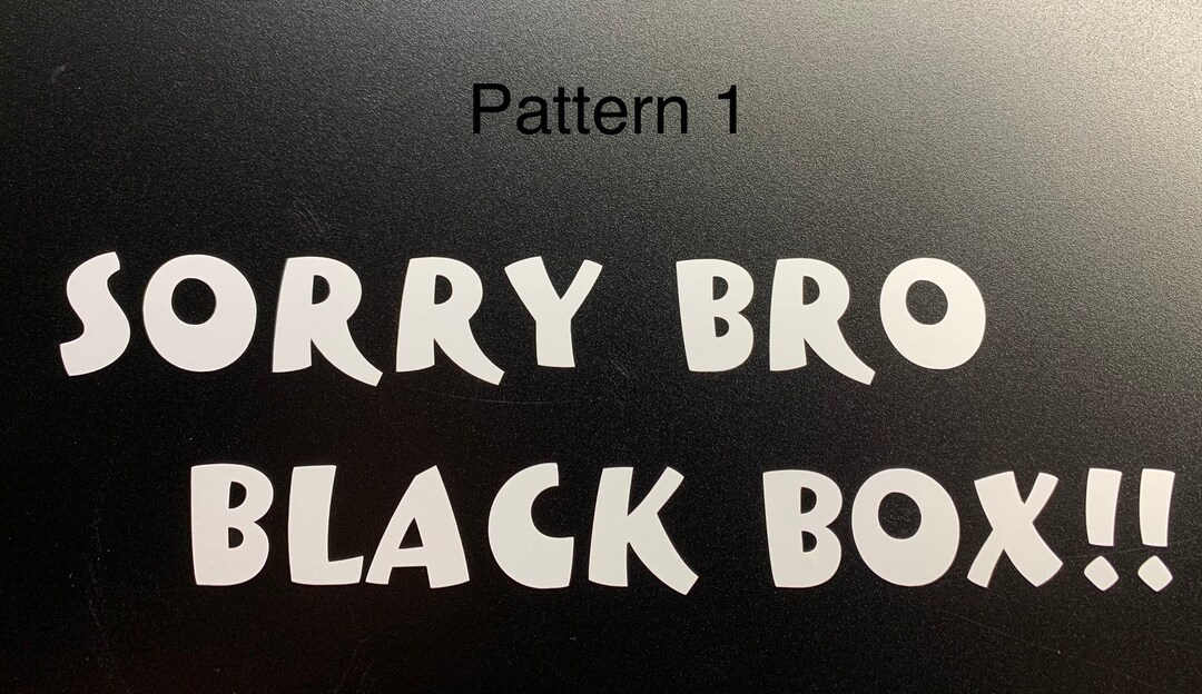 Car Sticker Black Box Fitted New Driver Car Label Car Stickers Decal - Etsy