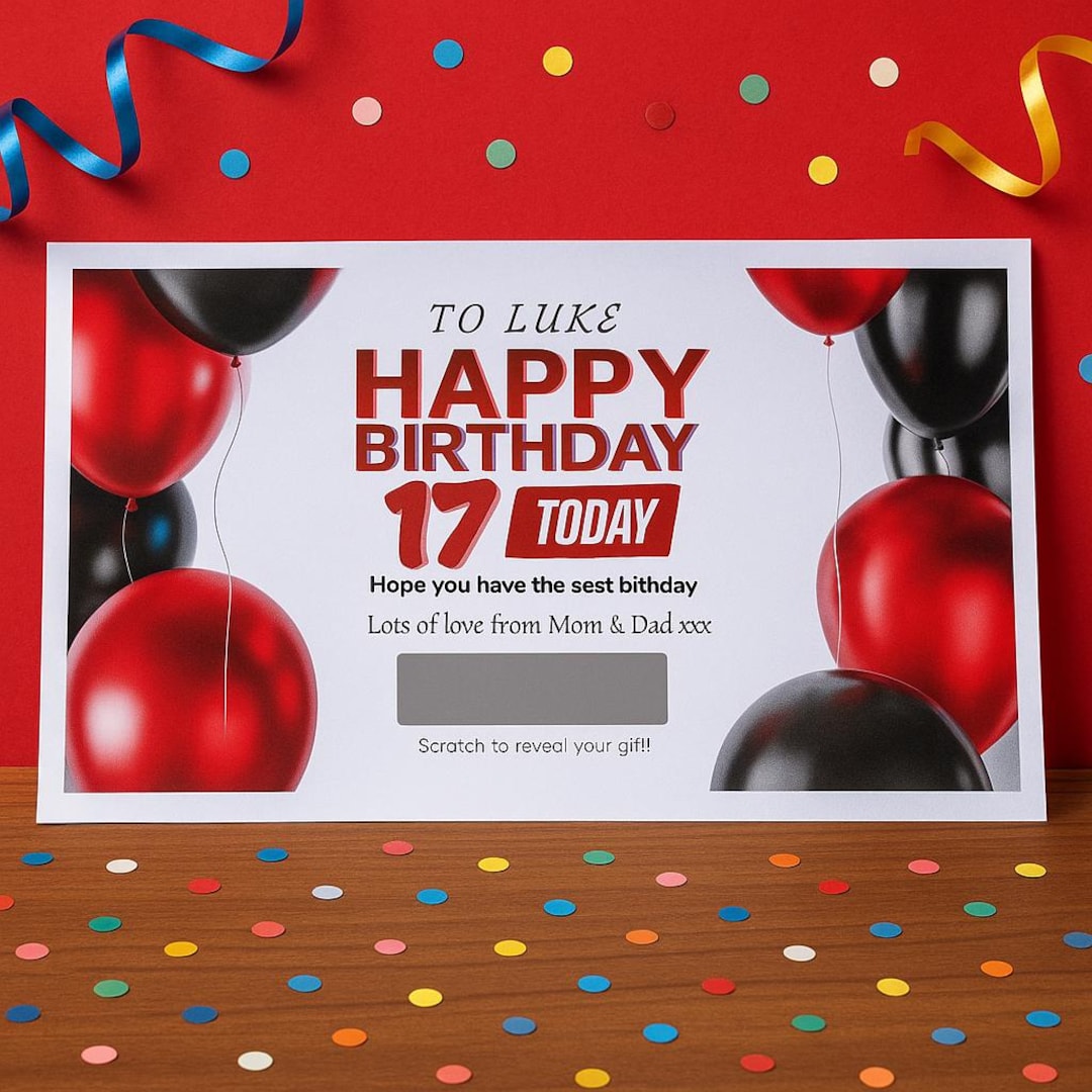 Personalised Birthday Scratch Card – Custom Made With Name, Age, and ...