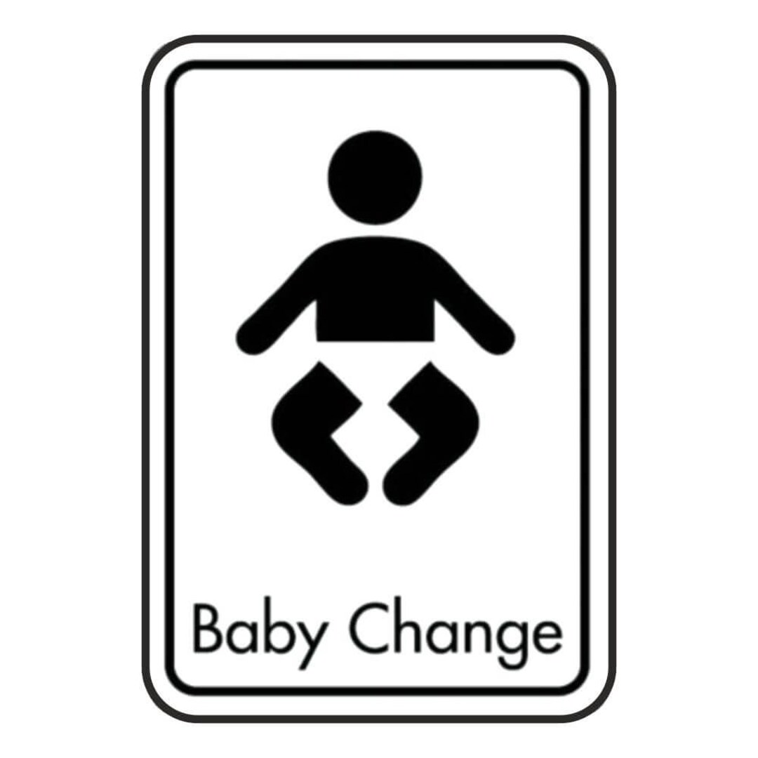 Baby Change Door Sign - WC Sign - Rest Room Sign - Baby Change ...