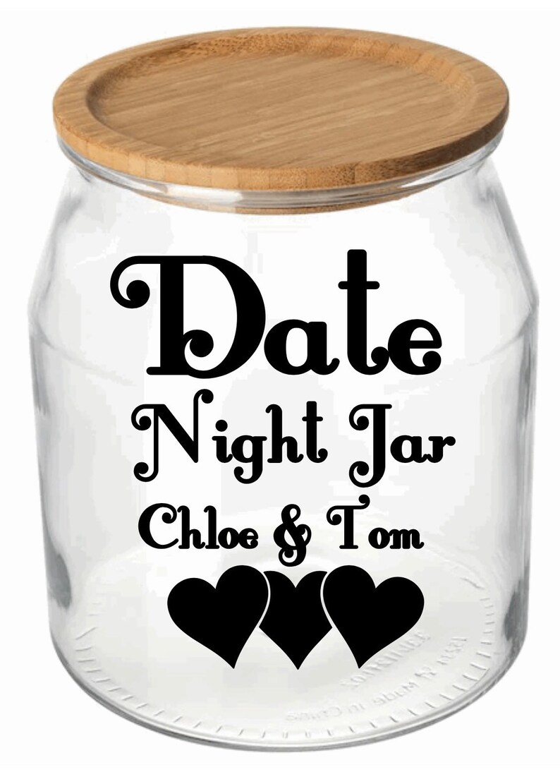 Personalised Date Night Sticker Label for Jar/tin/tub/storage Box ...