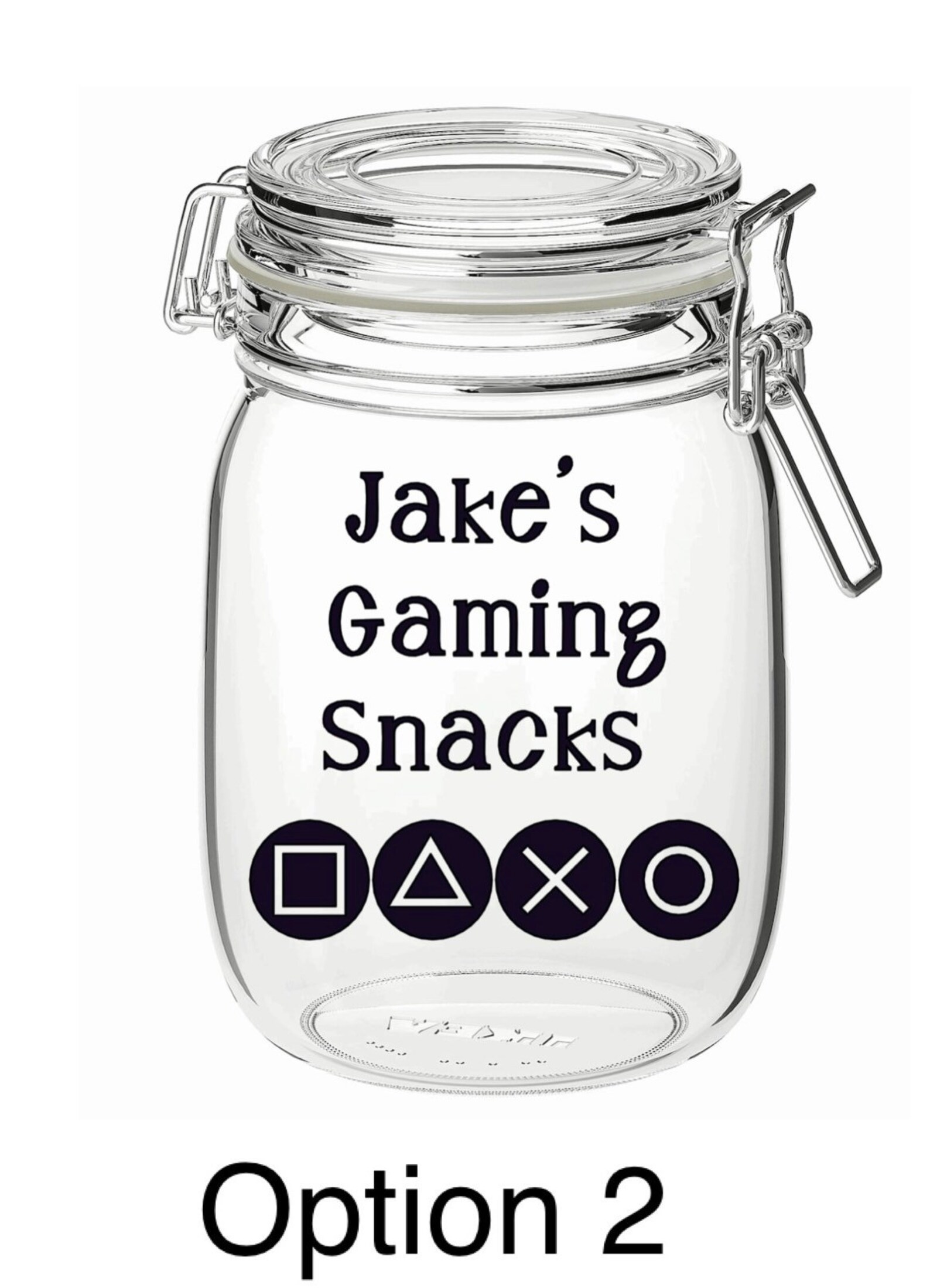 Personalised Gaming Snacks Jar Sticker Vinyl Decal Sticker | Etsy