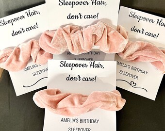 Personalized Sleepover Hair Dont Care Scrunchie, Sleepover Party Bag ...