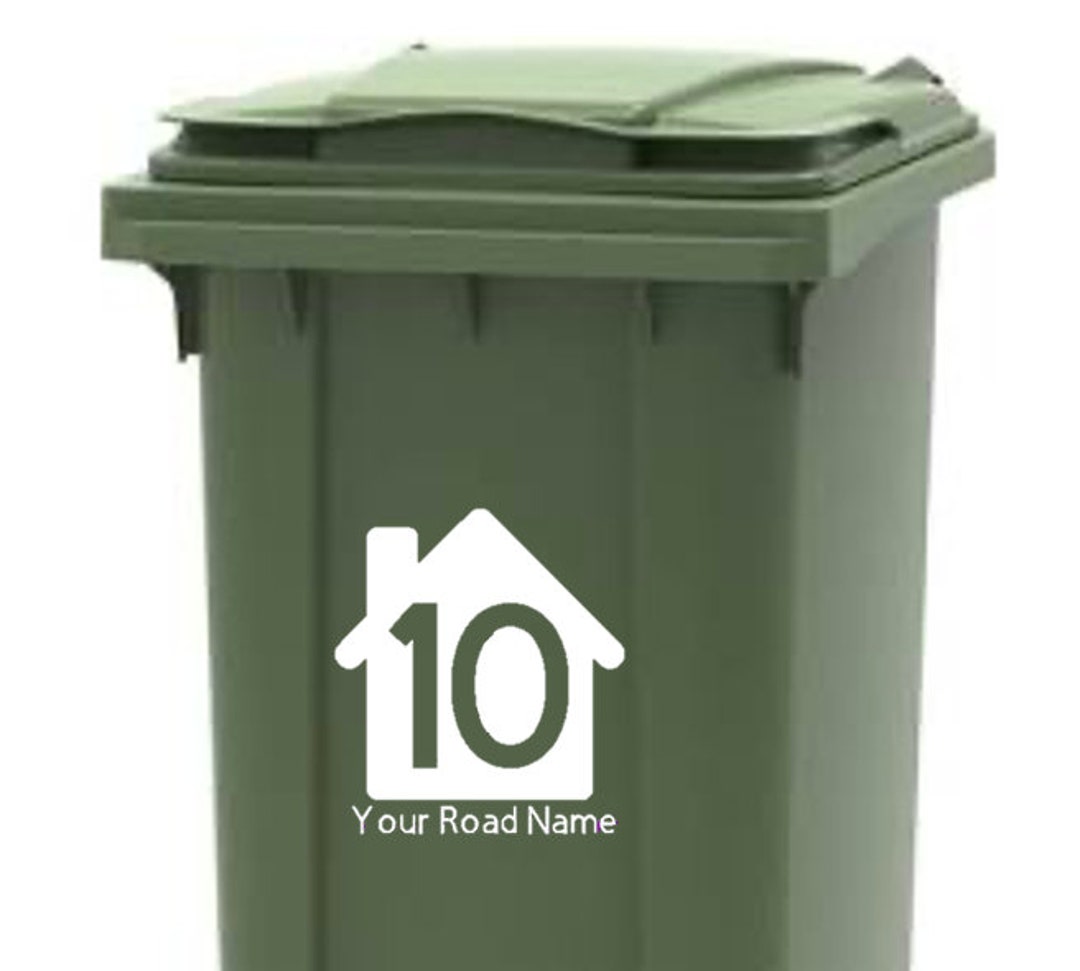 Pack of 3 Wheelie Bin Stickers - Personalised Wheelie Bin Labels ...
