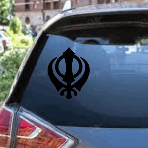 Khanda sikh Symbol Window Sticker Car Decal Sticker Car Sign Car Decal ...