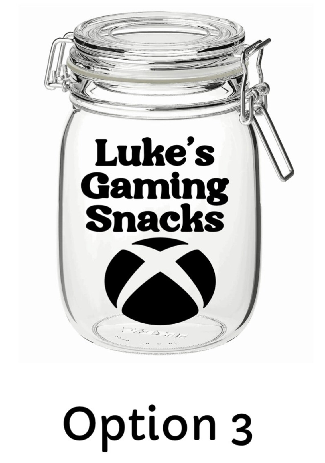 Personalised Gaming Snacks Jar Sticker Vinyl Decal Sticker - Etsy