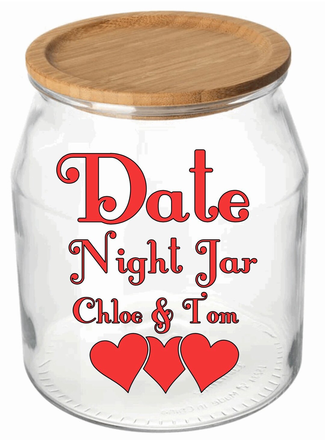 Personalised Date Night Sticker Label for Jar/tin/tub/storage Box ...