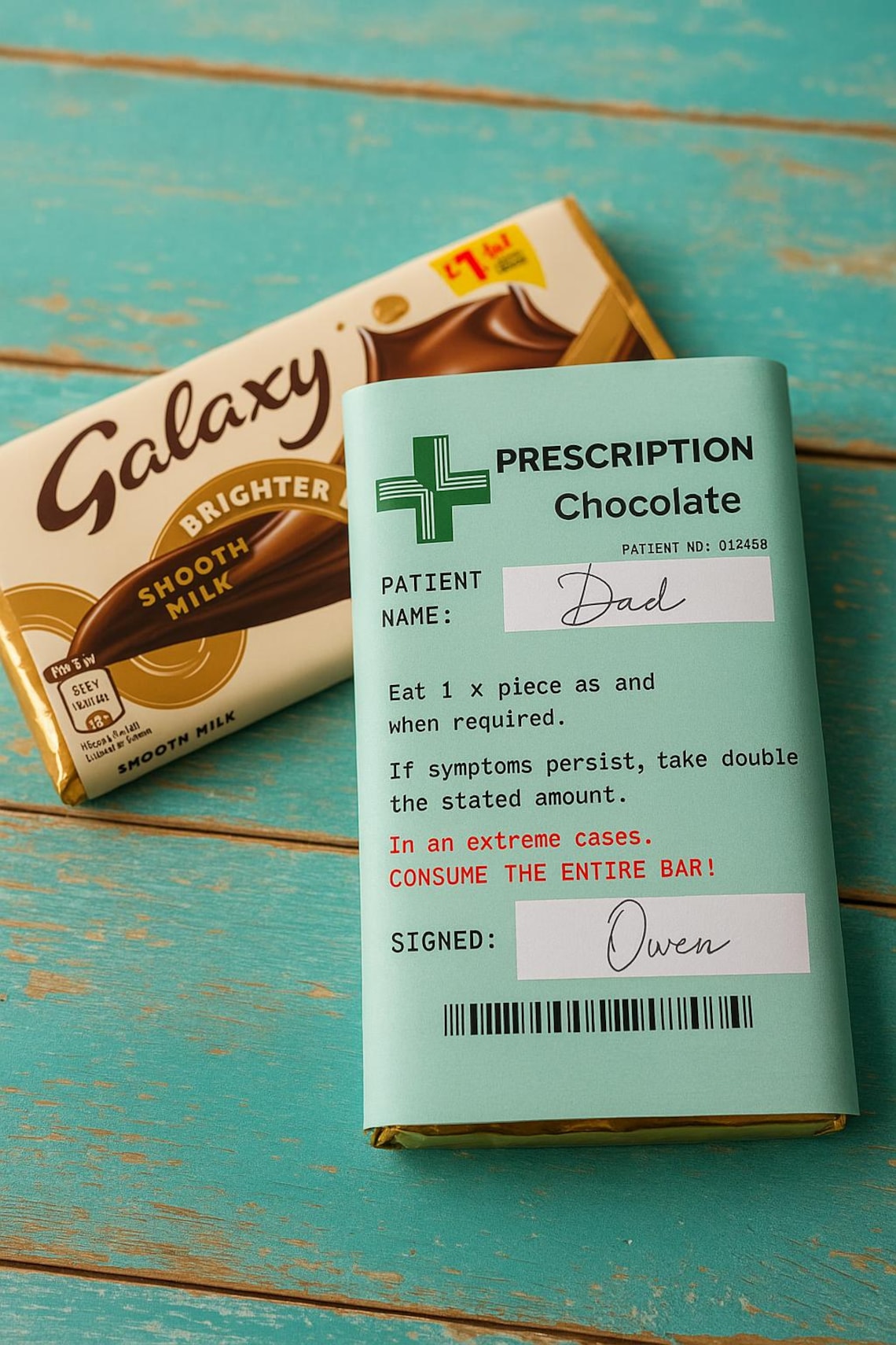 Personalised Prescription Chocolate Bar Wrapper Only, Novelty Gift, Fun ...