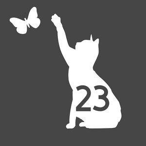 Pack of 3 Wheelie Bin Stickers Cat Design - Personalised With You House ...