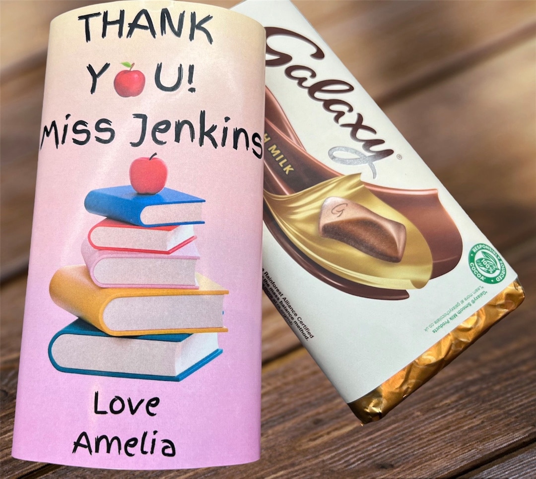 Personalised Chocolate Bar Wrapper - Thank You Teacher - Best Teacher ...
