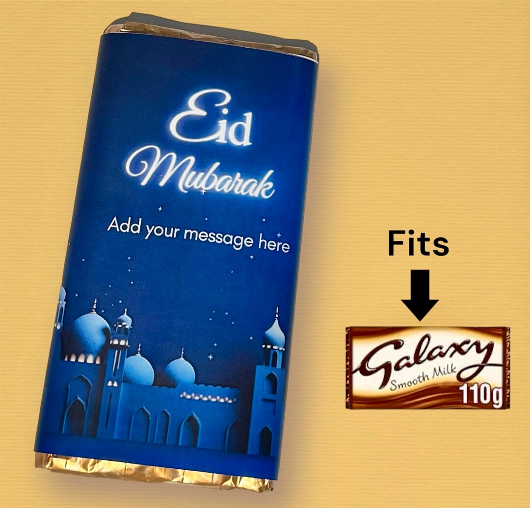 Personalised Eid Chocolate Bar Wrapper - Eid Celebration Gift - Party ...