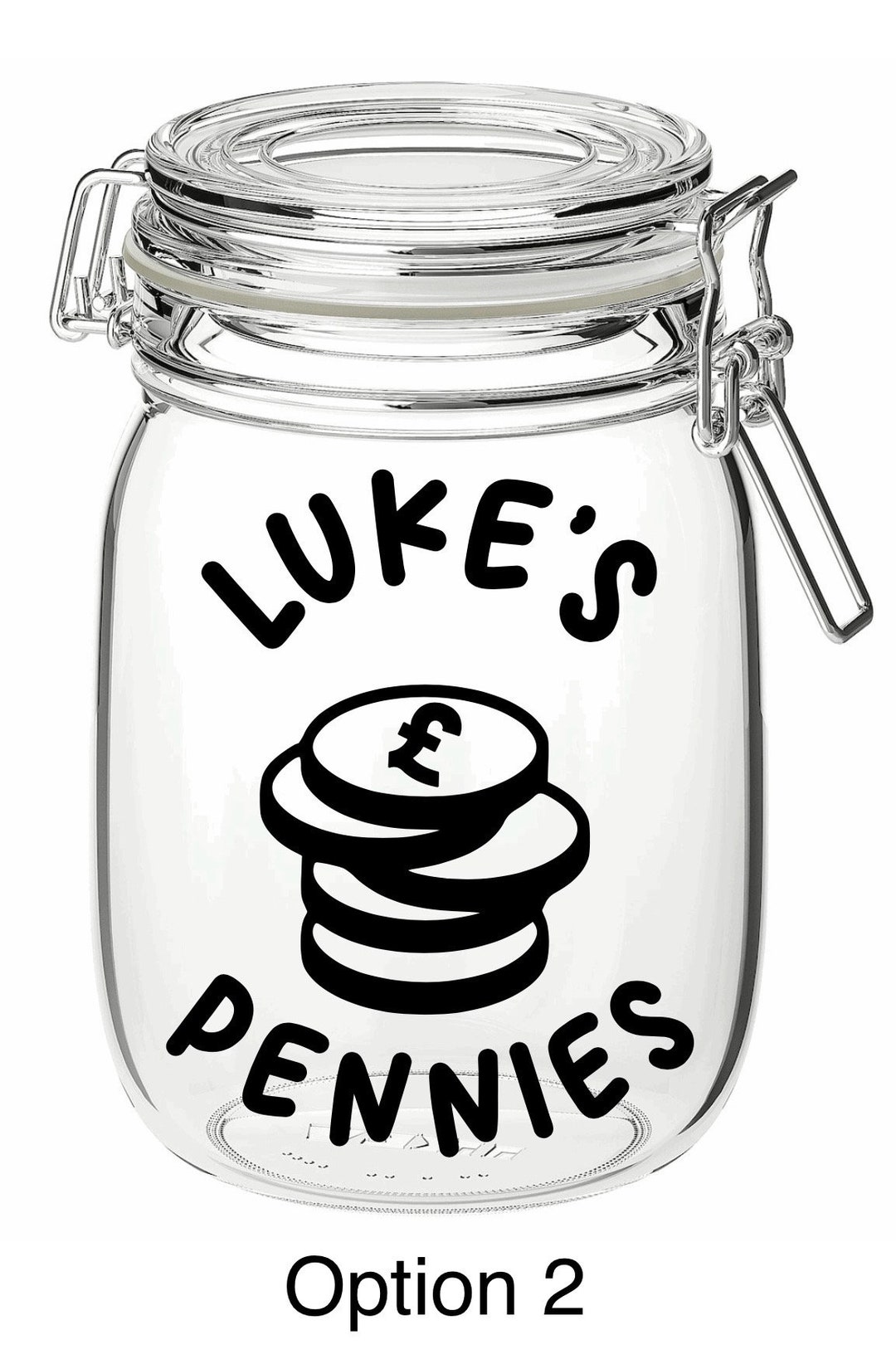 Personalised Savings Jar Sticker - Vinyl Decal - Label- Penny Jar Label ...