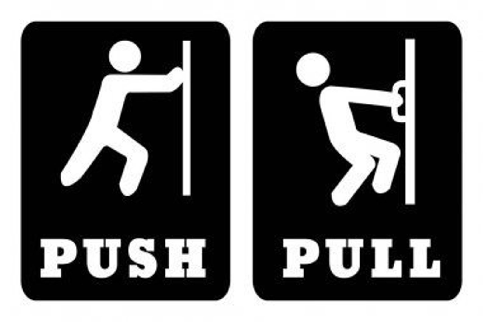 Push and Pull Vinyl Decal Sticker Safety Signs Ideal for - Etsy