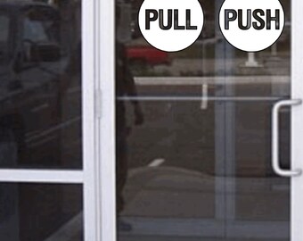 Push and Pull Vinyl Decal Sticker Safety Signs Ideal for | Etsy UK